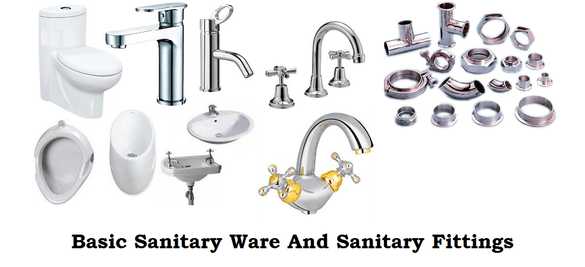 Bathroom and kitchen sanitary products item lists